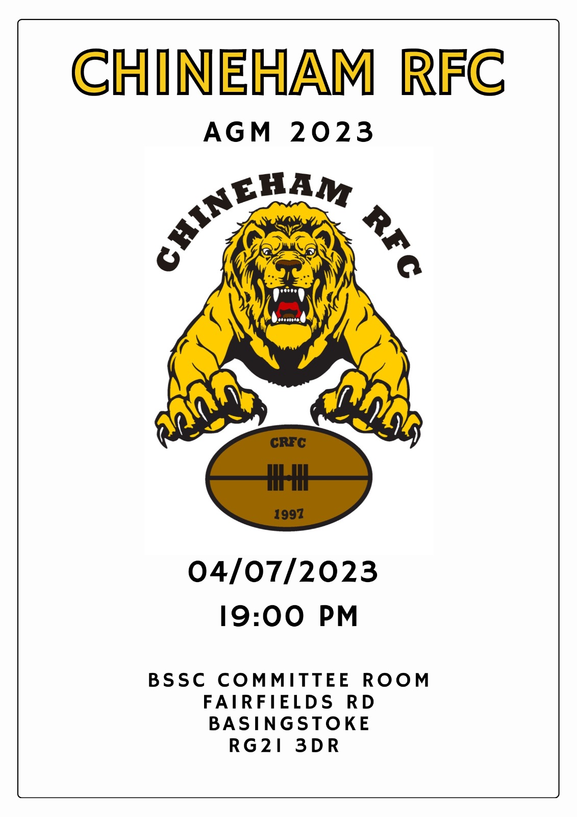 Chineham RFC – Chineham Rugby Football Club